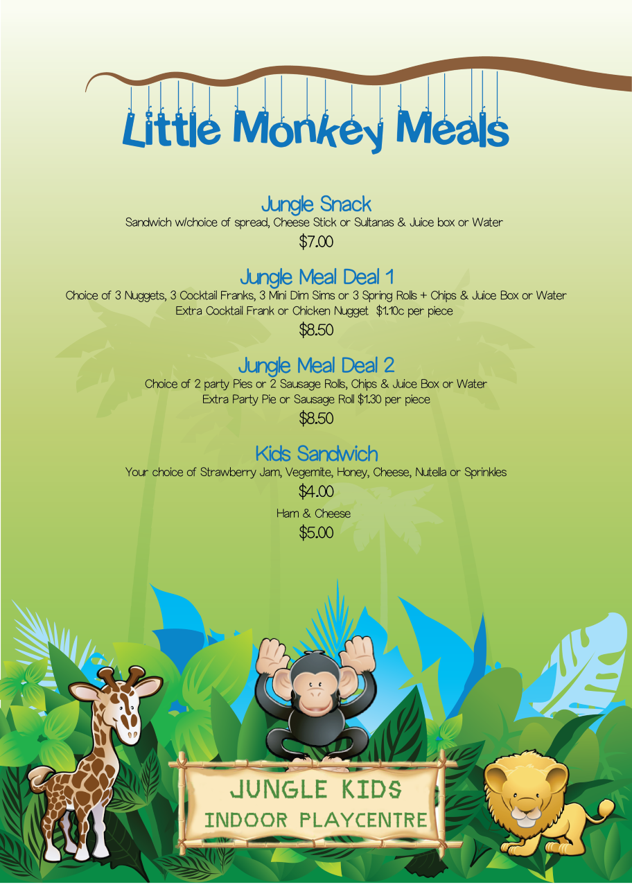 Jungle Kids - Kids Menu